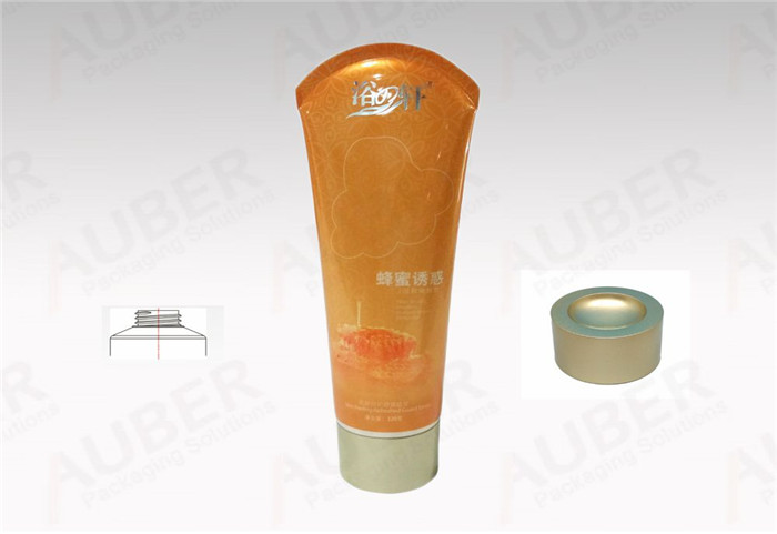 D50mm Cosmetic Squeeze Tubes with Gold Matte Concave Cap - Auber